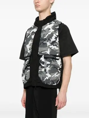 MOSTLY HEARD RARELY SEEN Camouflage-print Layered Gilet