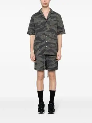 MOSTLY HEARD RARELY SEEN Quilted Camouflage Track Shorts - Green