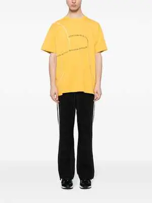 MOSTLY HEARD RARELY SEEN Orbit Slogan-print Cotton T-shirt - Yellow