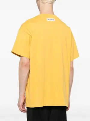 MOSTLY HEARD RARELY SEEN Orbit Slogan-print Cotton T-shirt - Yellow
