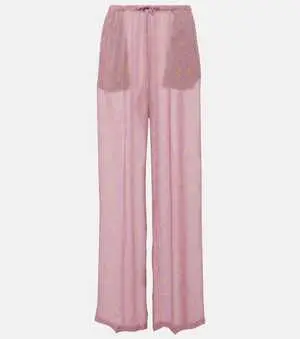 Dries Van Noten Printed Wide-leg Pants