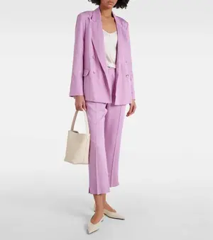 JOSEPH Jaden Double-breasted Blazer - Pink