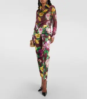 Dolce & Gabbana Floral Cotton-blend Pants