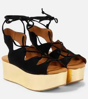 See By Chloé Liana 70 Suede Platform Sandals - Black