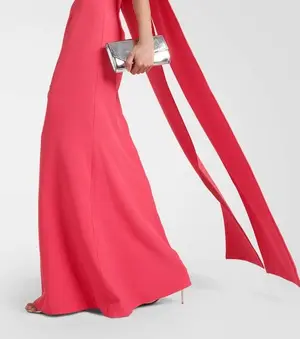 Safiyaa Ginkgo Caped Gown - Orange