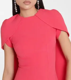 Safiyaa Ginkgo Caped Gown - Orange