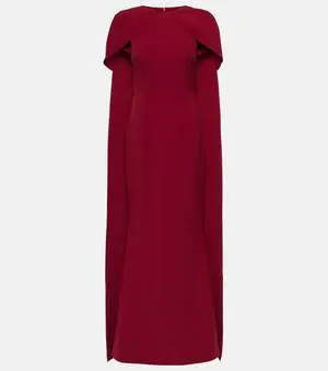 Safiyaa Ginkgo Caped Gown - Red