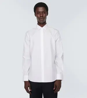Valentino Garavani Rockstud Untitled Cotton Poplin Shirt - White
