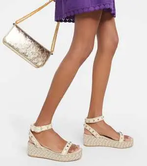 Valentino Garavani Rockstud Wedge Espadrilles - White