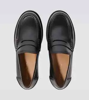 GIANVITO ROSSI Michael Leather Loafers - Black