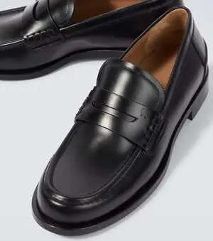 GIANVITO ROSSI Michael Leather Loafers - Black