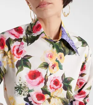Dolce & Gabbana Floral Cropped Shirt - Multicoloured