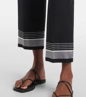 JOSEPH Tottenham Cropped Straight Pants - Black