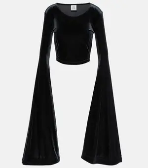 Vetements Velvet Crop Top