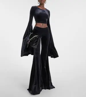 Vetements Velvet Crop Top