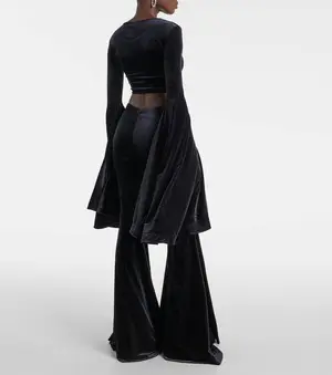 Vetements Velvet Crop Top