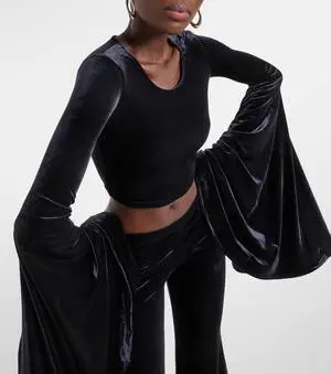 Vetements Velvet Crop Top
