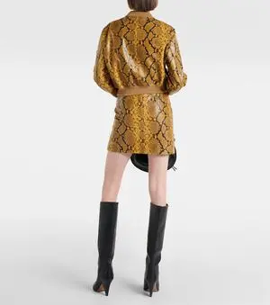 Isabel Marant Étoile Cerem Snake-effect Leather Bomber Jacket