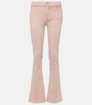 7 For All Mankind 7 For All Mankind Mid-Rise Bootcut Jeans Pink
