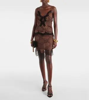 TOM FORD Ramage Tattoo Lace Miniskirt
