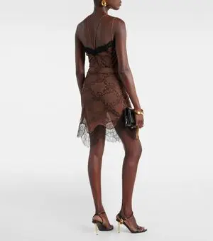 TOM FORD Ramage Tattoo Lace Miniskirt