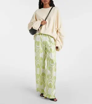 Dries Van Noten Printed Wide-leg Pants