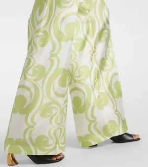 Dries Van Noten Printed Wide-leg Pants