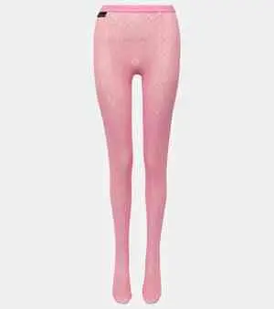 MARINE SERRE Moon Diamant Jacquard Mesh Leggings