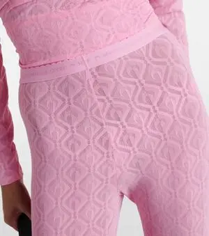 MARINE SERRE Moon Diamant Jacquard Mesh Leggings