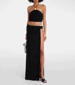 Magda Butrym Embellished Maxi Skirt - Black