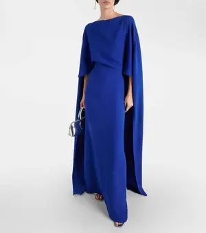 Valentino Garavani Caped Silk Gown