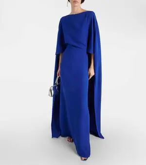 Valentino Garavani Caped Silk Gown