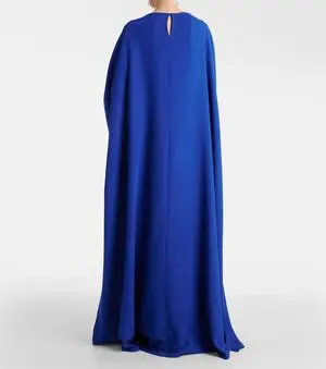 Valentino Garavani Caped Silk Gown
