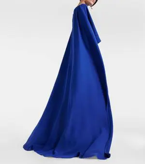 Valentino Garavani Caped Silk Gown