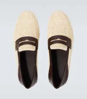 Manolo Blahnik Padstow Penny Loafers - Beige
