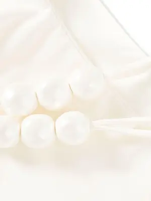 Magda Butrym Pearl-detail Bikini Bottom - White