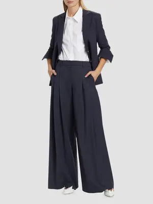 TWP New Didi Wool Wide-leg Pants - Indigo