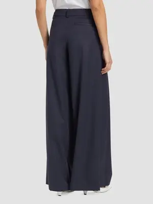 TWP New Didi Wool Wide-leg Pants - Indigo