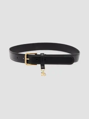 Dolce & Gabbana Leather & Logo-charm Belt