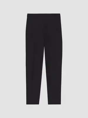 Theory Thaniel Cotton-blend Crop Pull-on Pants - Black