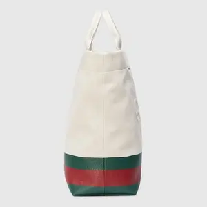 Gucci Canvas Tote Bag With Embossed Detail Fabric