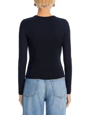 Rag & Bone Luca Slim Fit Long Sleeve Tee - Black