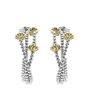 Lagos 18k Gold And Sterling Silver Hoop Earrings - Silver/gold