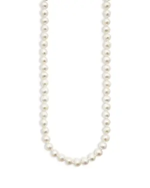 Lagos 18k Yellow Gold & Sterling Silver Pearl Collar Necklace - White
