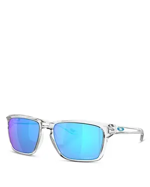 Oakley Sylas 57mm Rectangular Sunglasses - Clear/blue Solid