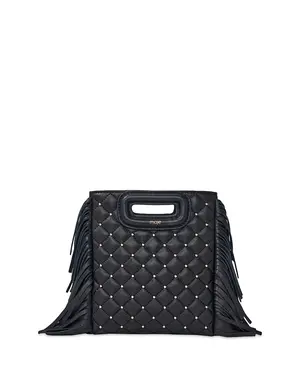 Maje M Mini Leather Crossbody Bag