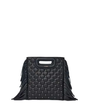 Maje M Mini Leather Crossbody Bag