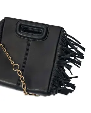 Maje M Mini Leather Crossbody Bag