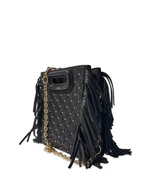 Maje M Mini Leather Crossbody Bag