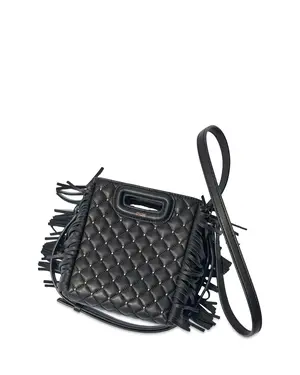 Maje M Mini Leather Crossbody Bag